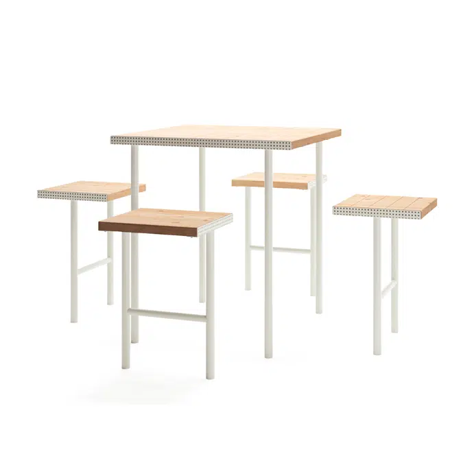 Objetos BIM - ¡Descarga gratis! Holmen Oudoor Bar Set | BIMobject