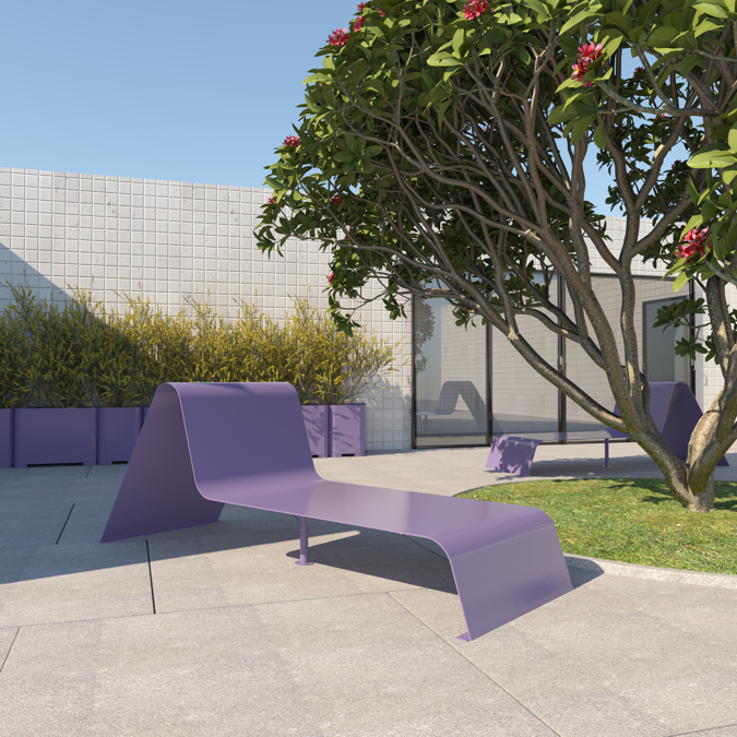 BIM objects - Free download! Ørestad Lounge Bench | BIMobject