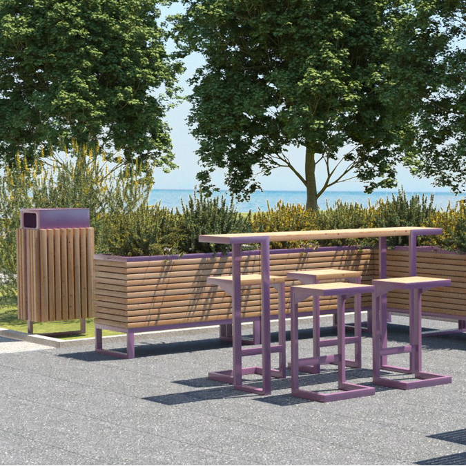BIM objects - Free download! Amager Outdoor Bar Table | BIMobject