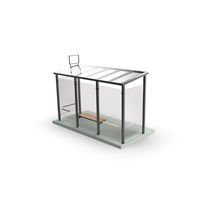 BIM objects - Free download! ViVa Akva bus shelter | BIMobject
