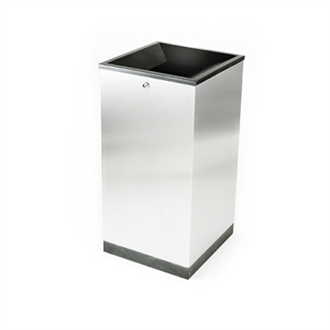 BIM objects - Free download! FINBIN® Edge, litter bin, recycling, 100 l ...
