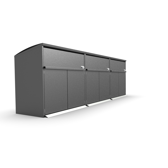 BIM objects - Free download! Modul Duo, bin shelter, litter bin ...