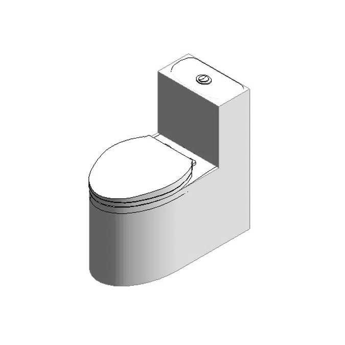 BIM objects - Free download! American Standard One-piece Toilet New ...