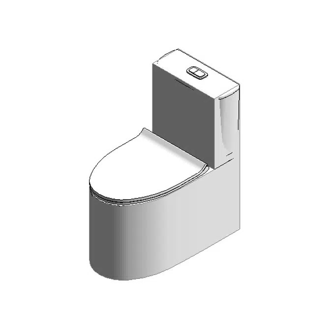 BIM objects - Free download! American Standard Close Coupled Toilet ...