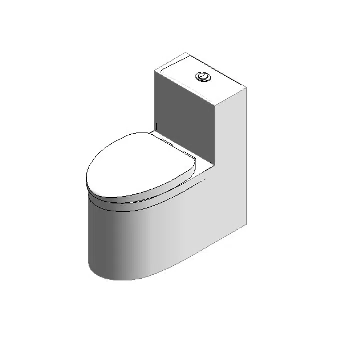 BIM objects - Free download! American Standard One-piece Toilet Flexio One Piece 3/4.2L WT ...