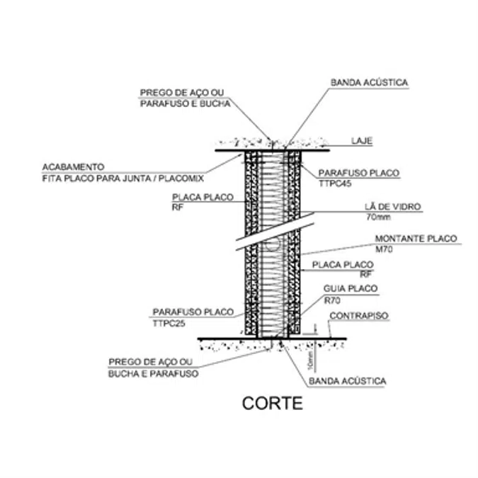 Objetos BIM - ¡Descarga gratis! FIRE Wall 120-70-600-2RF12,5+2RF12,5-BR-LV70 | BIMobject