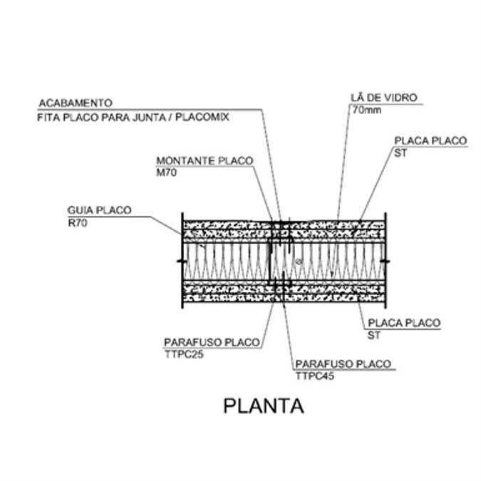 BIM objects - Free download! PRIMA Wall 120-70-600-2ST12,5+2ST12,5-BR ...