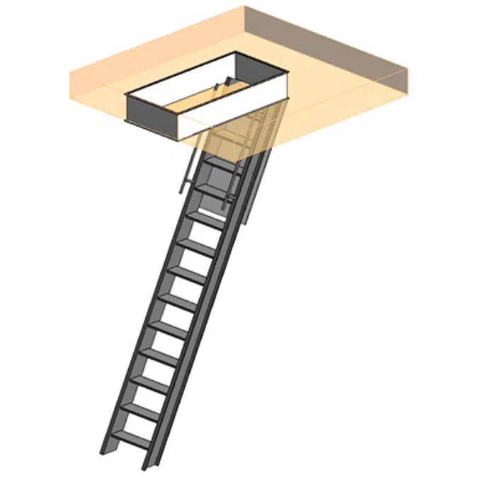 BIM objects - Free download! Super Simplex Disappearing Stairway For ...
