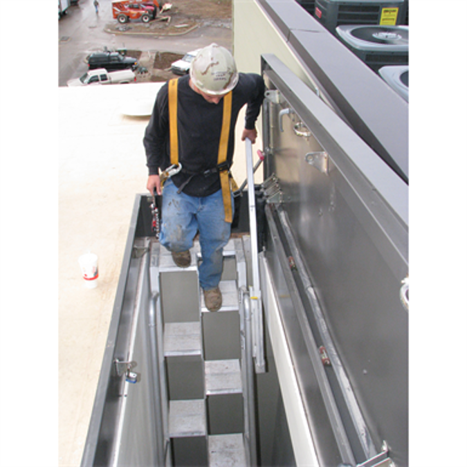 MetaData.Title Aluminum Alternating Tread Ladder To Hatch | BIMobject