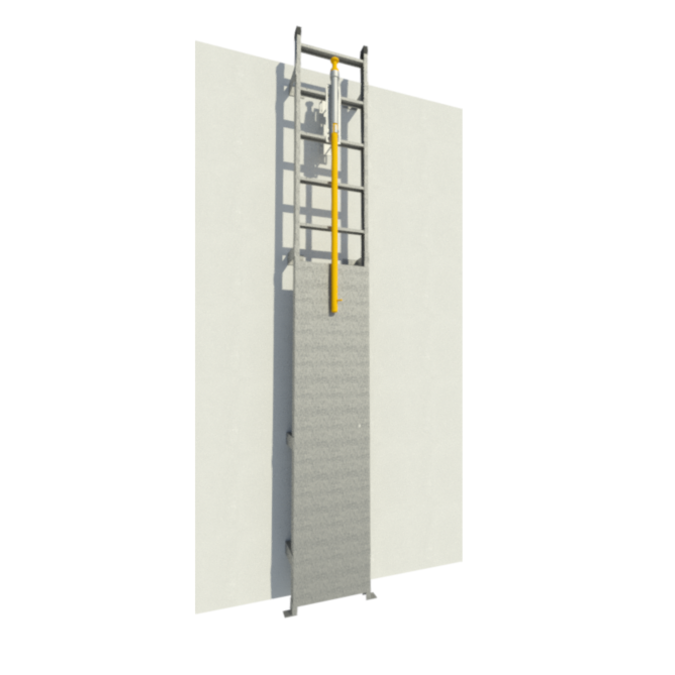 BIM objects - Free download! Standard Duty Fixed Aluminum Wall Ladders ...