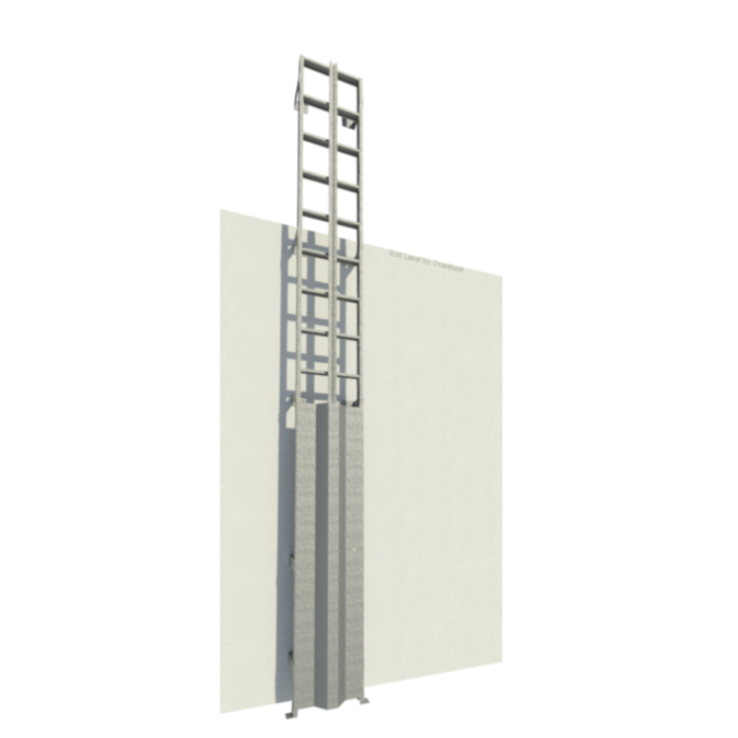 BIM objects - Free download! Standard Duty Fixed Aluminum Wall Ladders ...