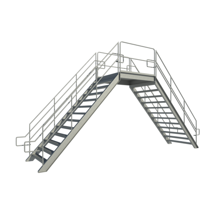 BIM objects - Free download! Fixed Industrial Stairs | BIMobject
