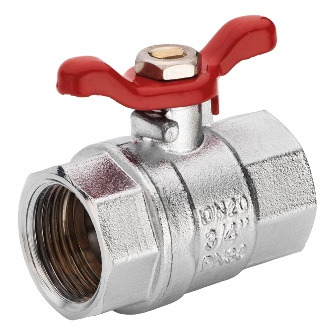 BIM objects - Free download! FF ball valve full bore with butterfly ...