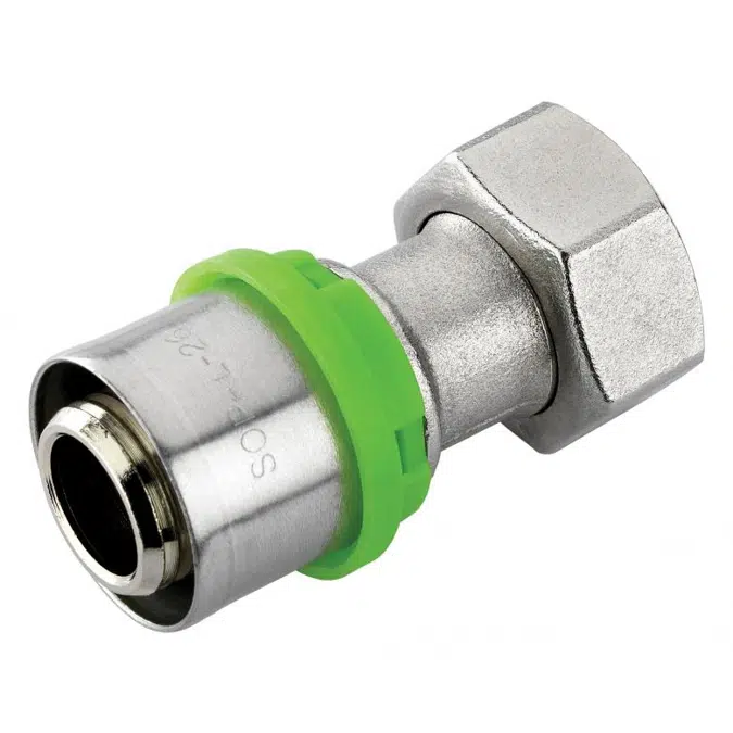 BIM objects - Free download! Straight press coupling with swivel nut ...