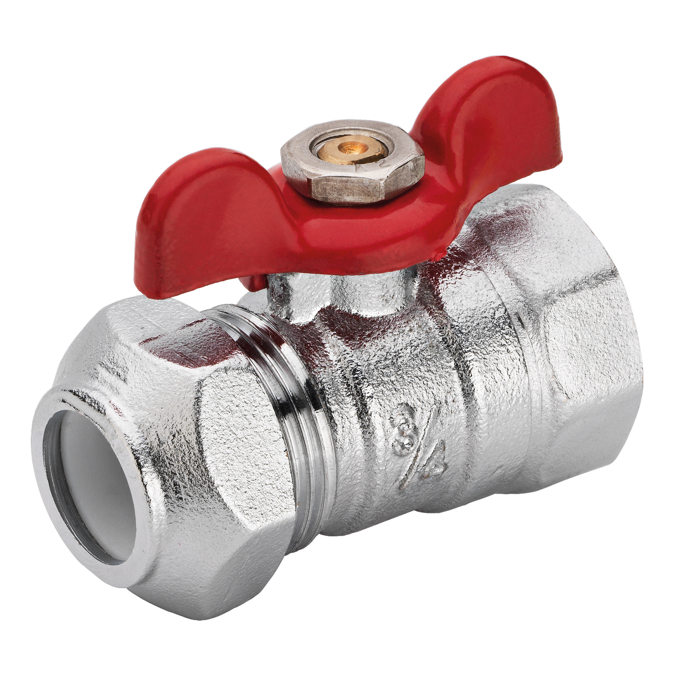 BIM objects - Free download! MF ball valve with butterfly handle and ...