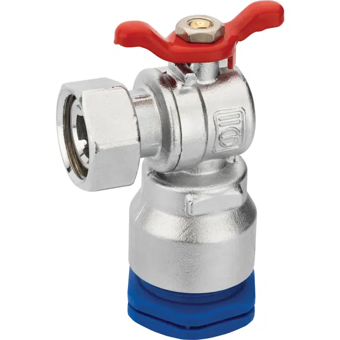 BIM objects - Free download! SOPAFLO angle ball valve with swivel nut ...