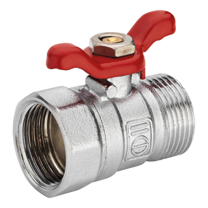 BIM objects - Free download! MF ball valve with butterfly handle ...