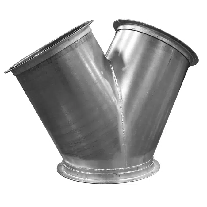 BIM objects - Free download! Flanged Y Branch 14ga 90° | BIMobject