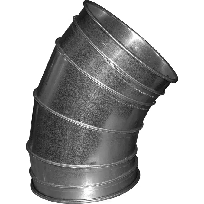 BIM objects - Free download! QF Segmented Bend, 45 Degree R=1,5 | BIMobject