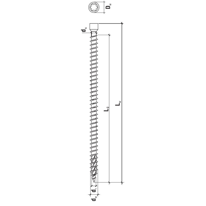BIM objects - Free download! WKFC - Cylindrical head construction screw ...