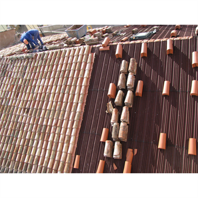 BIM objects - Free download! Onduline ETICS for ceramic slab roofs with ...