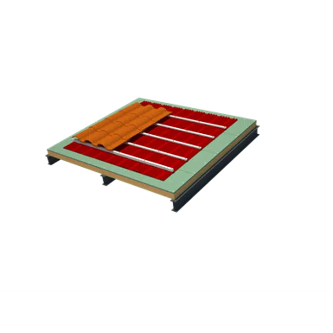 BIM objects - Free download! Onduline Integral ETICS roofing: Fir-wood ...