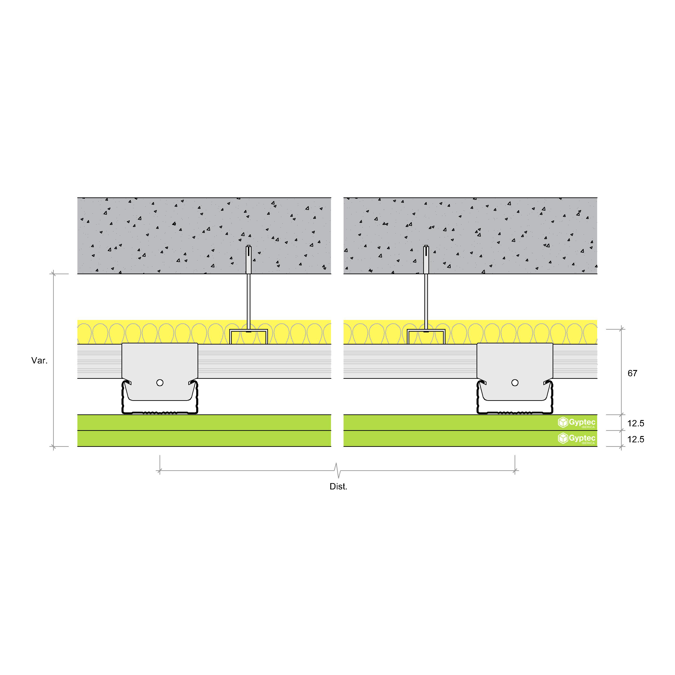 BIM objects - Free download! TETO 92 BA13 Protect - Interior ceilings ...