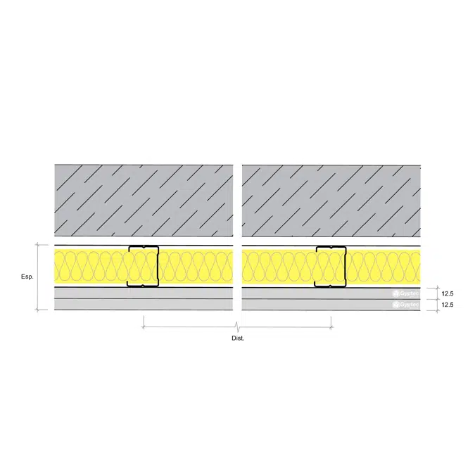 BIM objects - Free download! REVESTIMENTO 73 BA13A | BIMobject