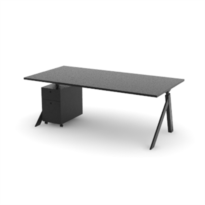 BIM objects - Free download! K2 Table adjustable workdesk - 1000x2000 ...