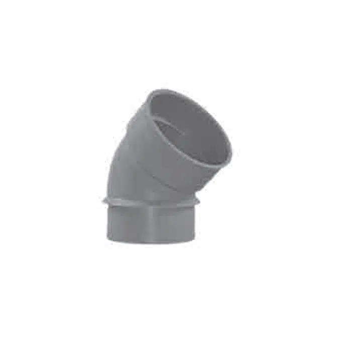 BIM objects - Free download! 45° Single Socket Elbow - Plenum Plus ...