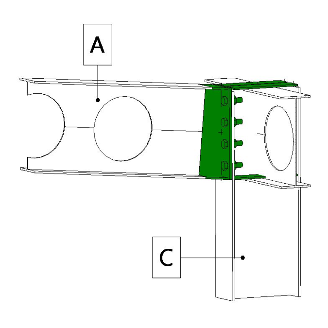 BIM objects - Free download! SYS Cellular Beam Gable Span Type | BIMobject