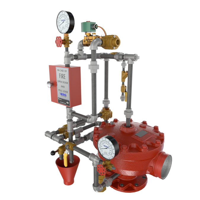 BIM objects - Free download! Model E Deluge/Preaction Valve (Angled ...