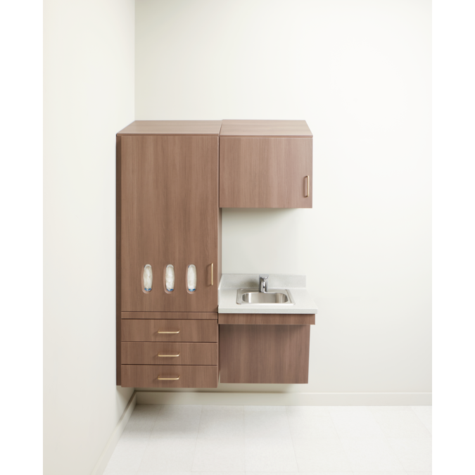 BIM objects - Free download! Synthesis® - Wall Hung Sink Base Cabinetry | BIMobject