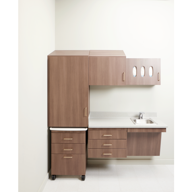 BIM objects - Free download! Synthesis® - Wall Hung Sink Base Cabinetry | BIMobject