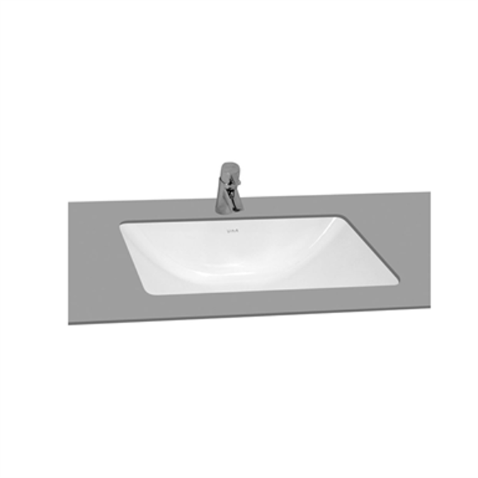 BIM objects - Free download! Wash Basin - Undercounter - 48cm - Without ...