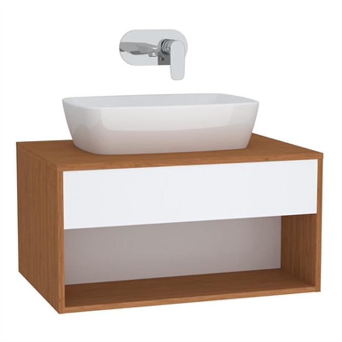 BIM objects - Free download! Washbasin Unit - 80cm - Hotel Unit - For ...