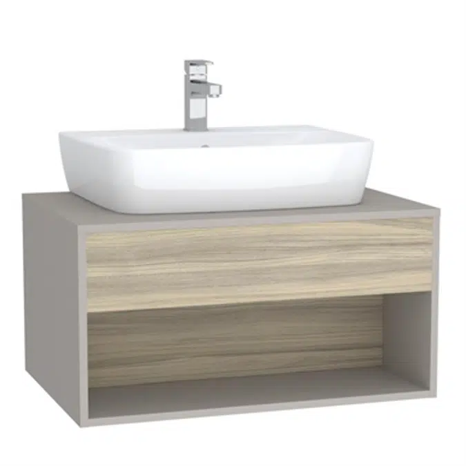 BIM objects - Free download! Washbasin Unit - 80cm - Hotel Unit - For ...
