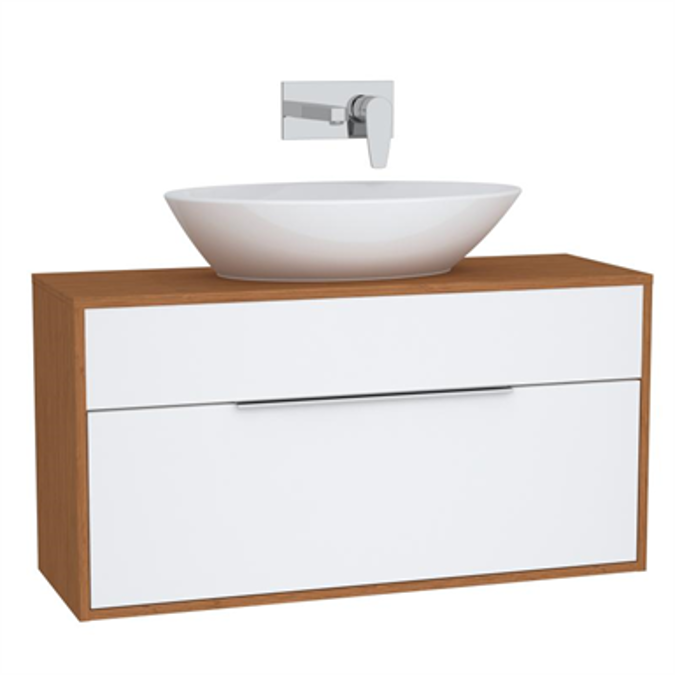 Objetos BIM - ¡Descarga gratis! Washbasin Unit - 100cm - With 1 drawer ...