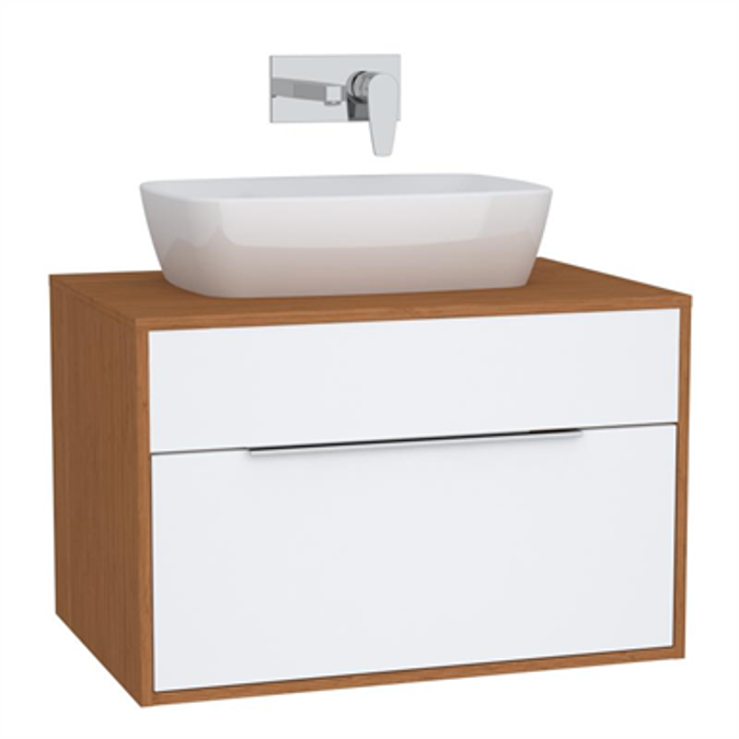 BIM objects - Free download! Washbasin Unit - 80cm - With 1 drawer ...