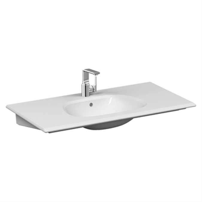 BIM objects - Free download! Wash Basin - Vanity Basin - 100cm - Frame ...