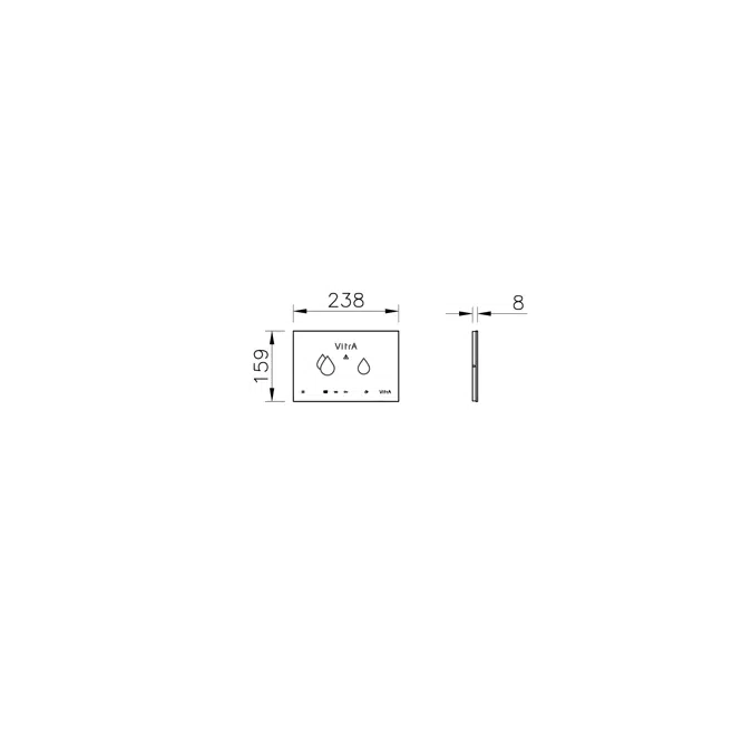 BIM objects - Free download! Flush Plate Control Panel - 8cm - Smart ...