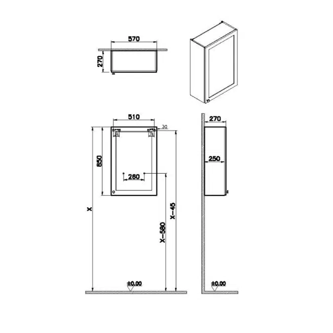 Objetos BIM - ¡Descarga gratis! Upper Unit - 55cm - Root Series - VitrA ...