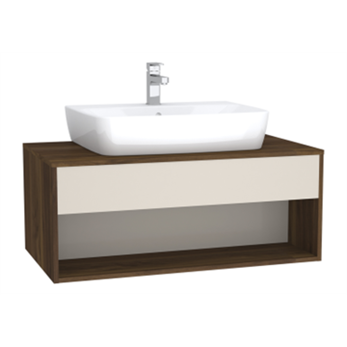 BIM objects - Free download! Washbasin Unit - 100cm - Hotel Unit - For ...