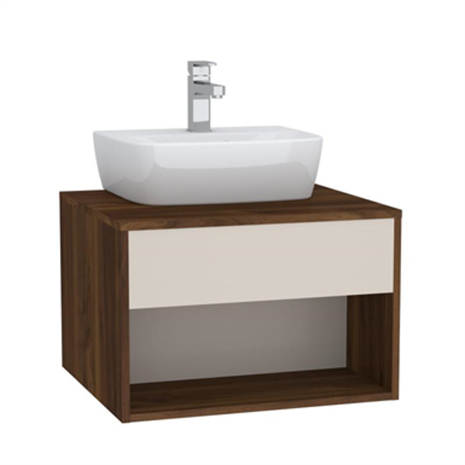 BIM objects - Free download! Washbasin Unit - 60cm - Hotel Unit - For ...