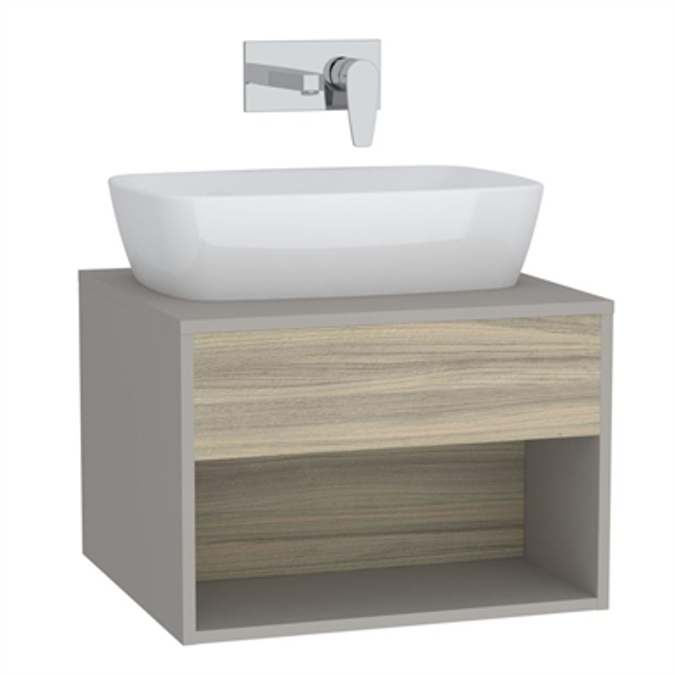 BIM objects - Free download! Washbasin Unit - 60cm - Hotel Unit - For ...