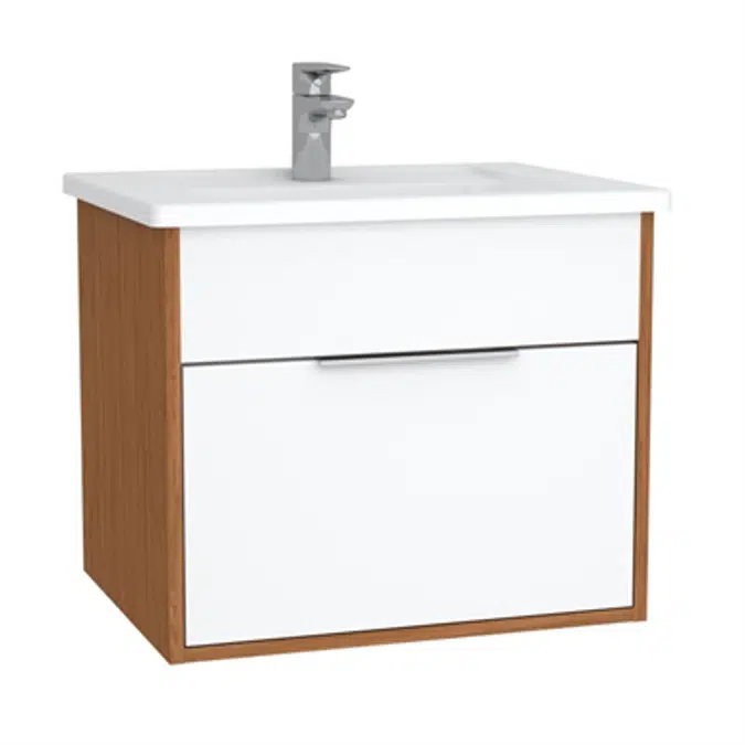 BIM objects - Free download! Washbasin Unit - 60cm - With 1 drawer ...