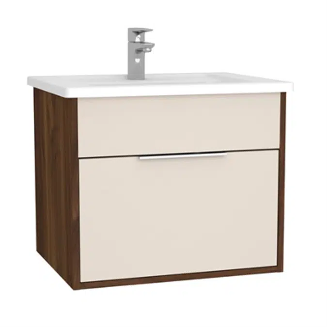 BIM objects - Free download! Washbasin Unit - 60cm - With 1 drawer ...