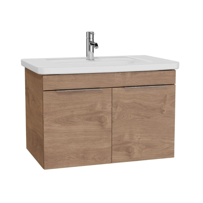 BIM objects - Free download! Washbasin Unit - 80cm - With 2 Doors ...