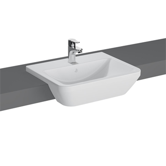 BIM objekty – zdarma ke stažení! Wash Basin - Semi-recessed - 55cm ...
