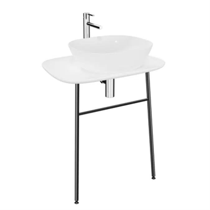 BIM objects - Free download! Washbasin Unit - 70cm - Wall Hung - High ...